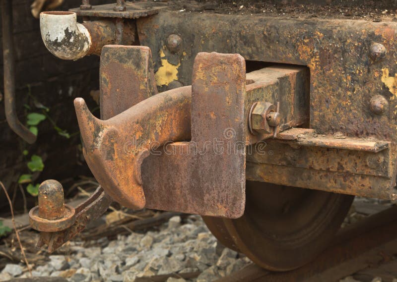 Vintage Hook and Link Train Coupling Joint Stock Photo - Image of train ...