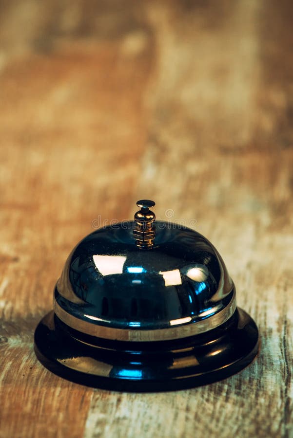 Hotel reception bell stock image. Image of desk, motel - 91587459