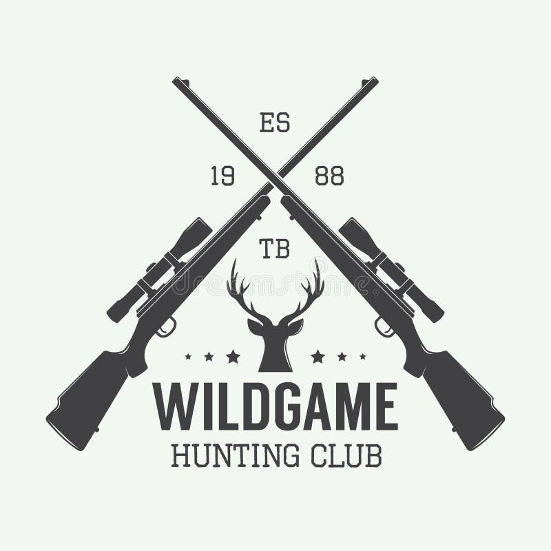 Vintage Hunting Label, Logo or Badge and Design Elements. Stock Vector ...