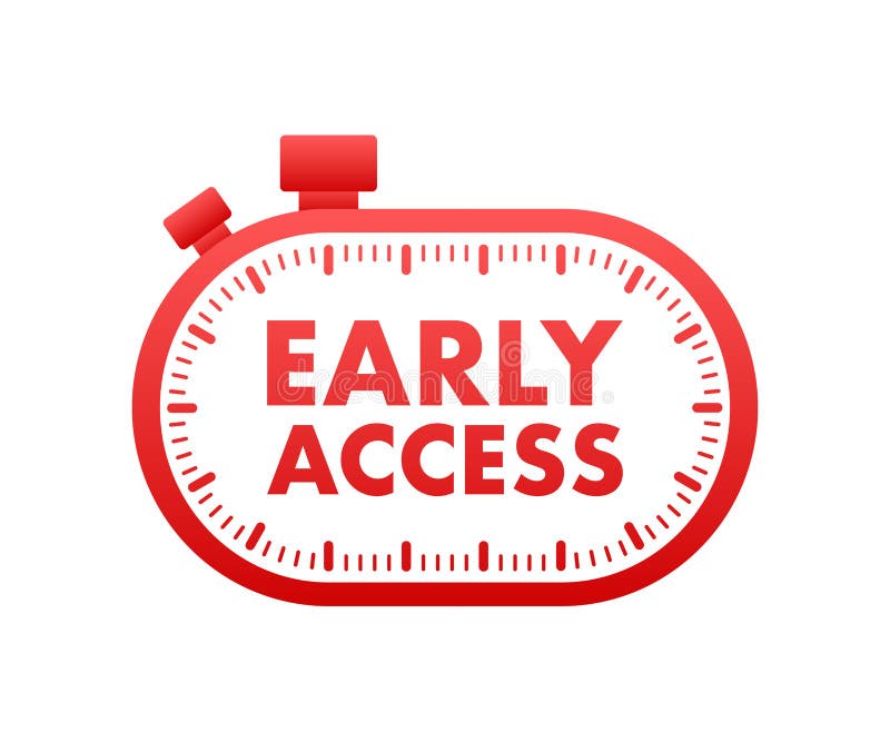 Vintage Icon with Red Early Access. Vector Icon Isolated Template Stock ...