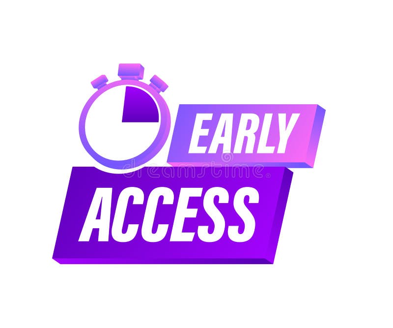 Vintage Icon with Red Early Access. Vector Icon Isolated Template Stock ...