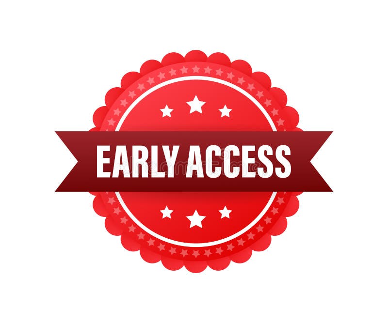 Vintage Icon with Red Early Access. Vector Icon Isolated Template Stock ...