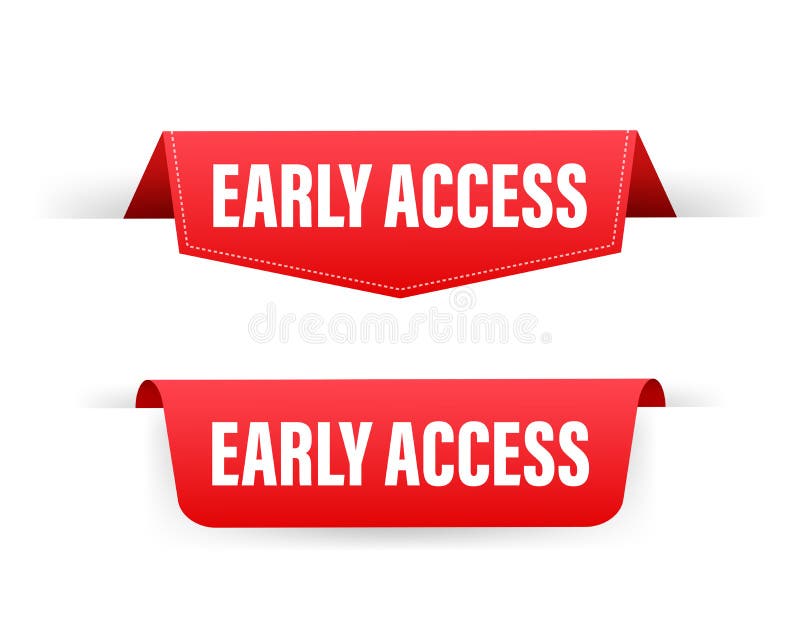 Vintage Icon with Red Early Access. Vector Icon Isolated Template Stock ...