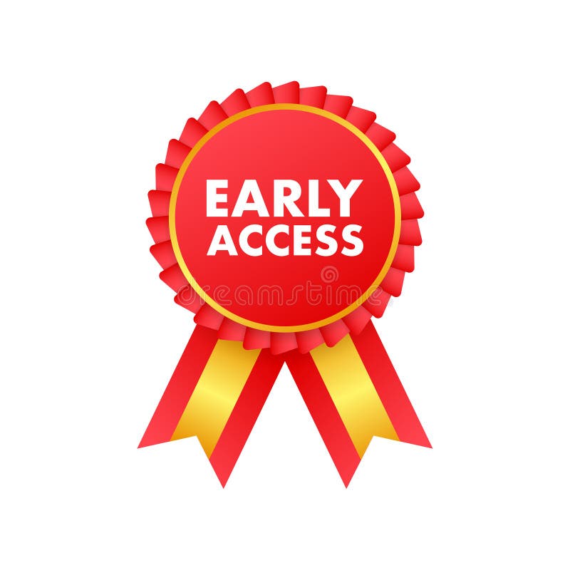 Vintage Icon with Red Early Access. Vector Icon Isolated Template Stock ...