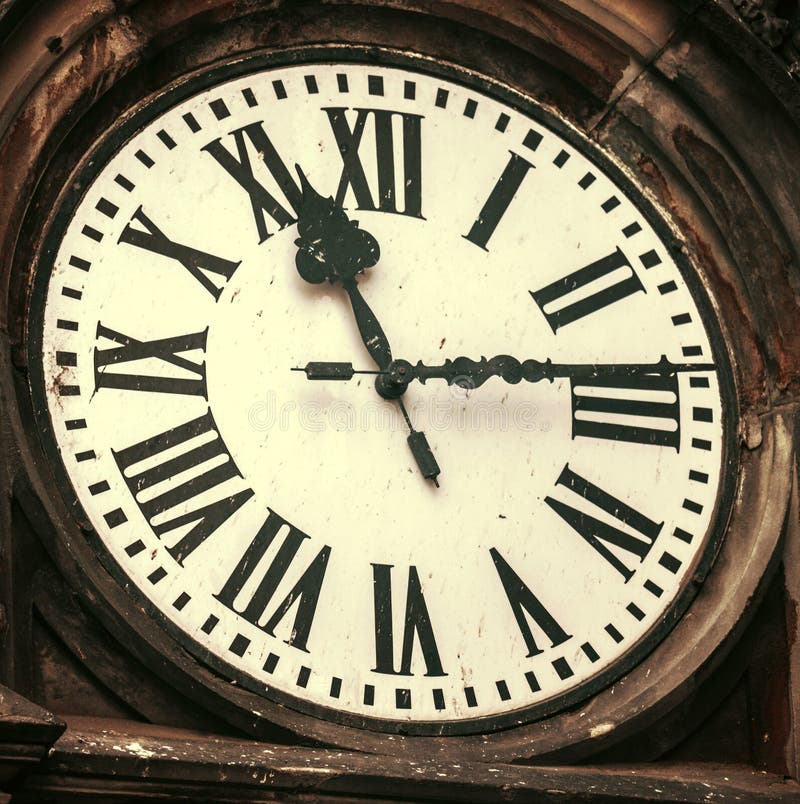 Vintage image of old clock stock photo. Image of vintage - 151752590