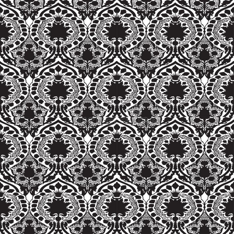 Vintage Inconsútil Del Estampado De Flores Del Vector Ilustración del ...