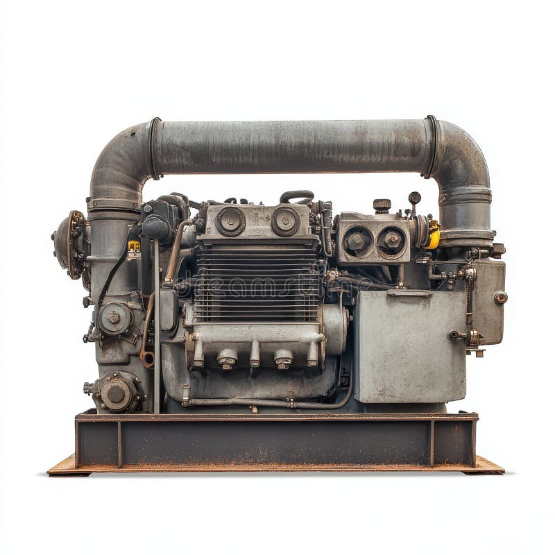 A Vintage Industrial Engine Showcasing Mechanical Design and ...