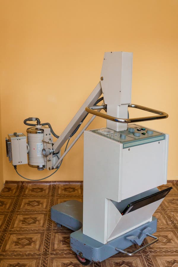 Vintage Industrial Measuring Machine in Minimalist Interior Stock Image ...