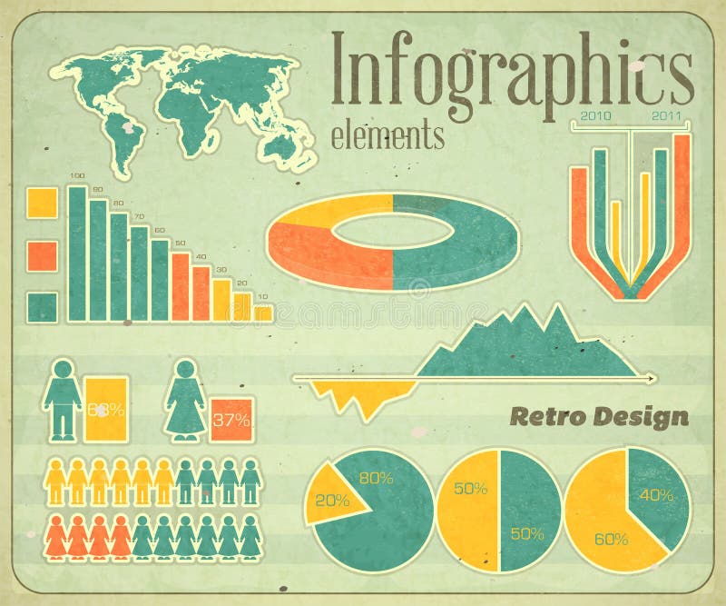 Vintage Infographic Elements Stock Vector - Illustration of vector ...