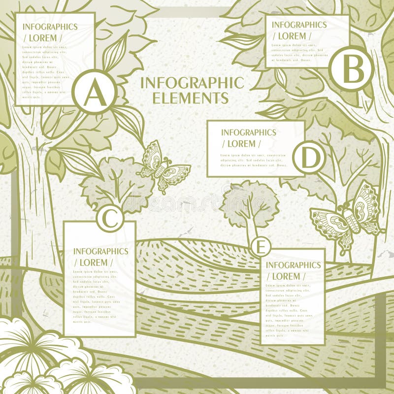 Vintage Infographic Template Design Stock Vector - Illustration of ...