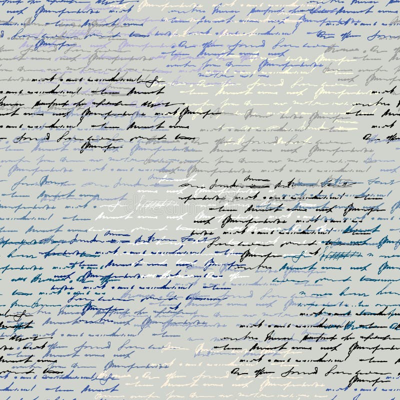 Vintage Inscriptions Pattern. Seamless Background. Vector Image. Stock ...