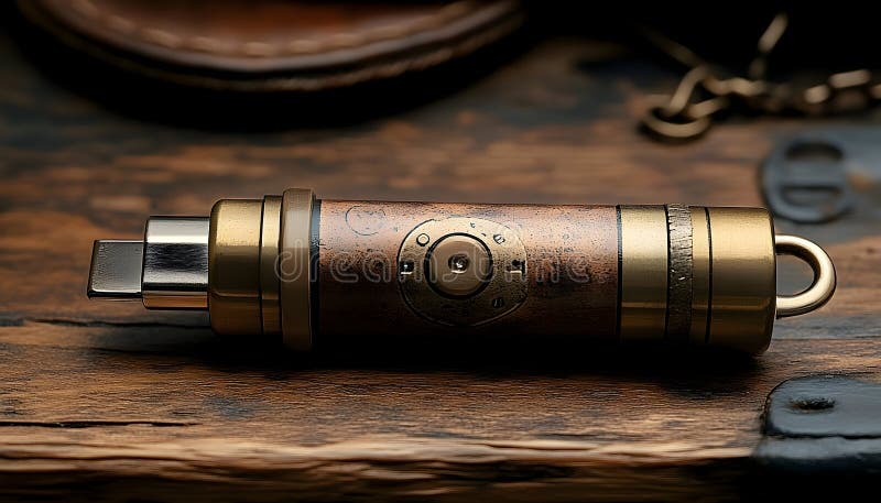 Steampunk USB Flash Drive stock illustration. Illustration of unique ...