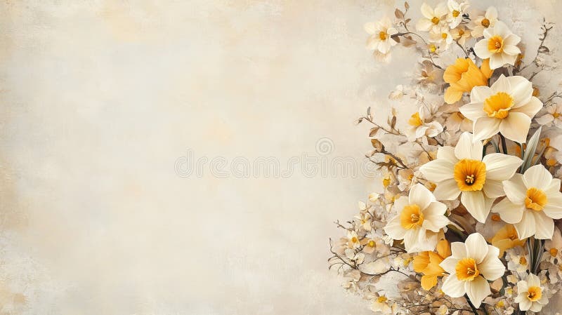 Vintage-inspired Daffodil Border in Soft Colors Creates an Elegant ...