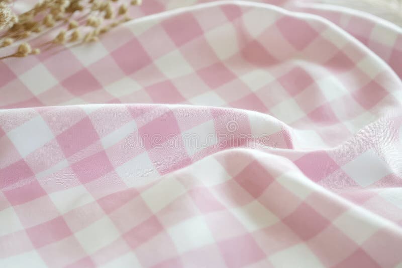 A Vintage Inspired Gingham Pattern in Soft Pastel Pink and White ...