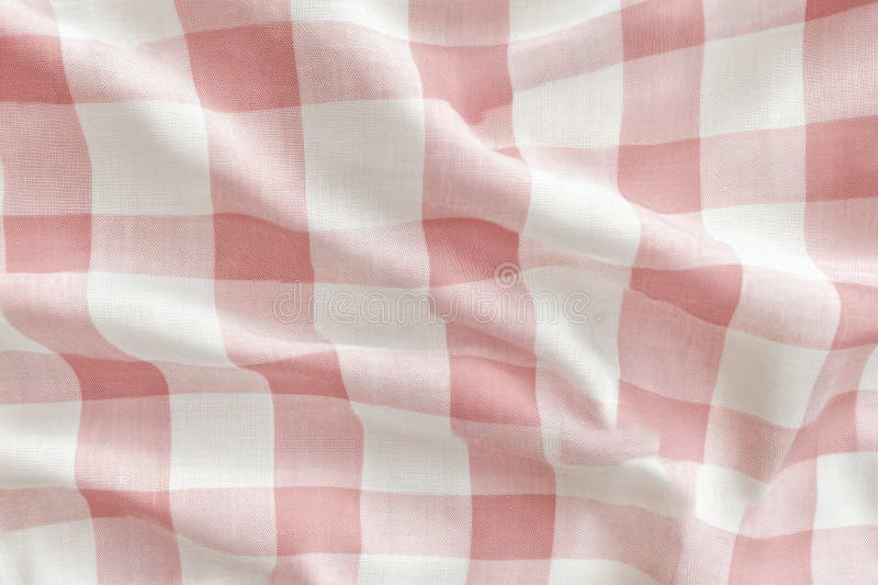 A Vintage Inspired Gingham Pattern in Soft Pastel Pink and White ...