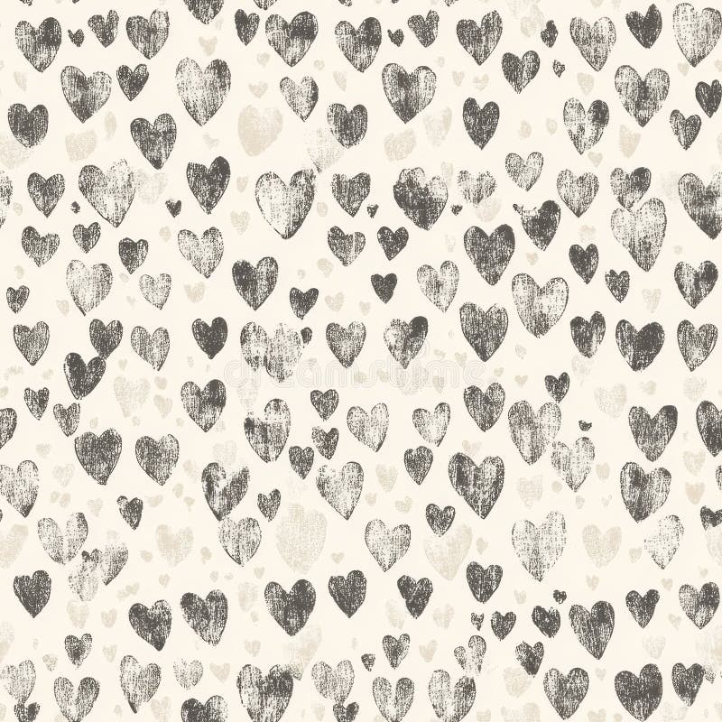 Vintage-Inspired Heart Pattern Background for Romantic Design Stock ...