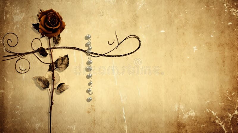 A Vintage Inspired Love and Peace Rose Artwork, Ai Generated Image ...