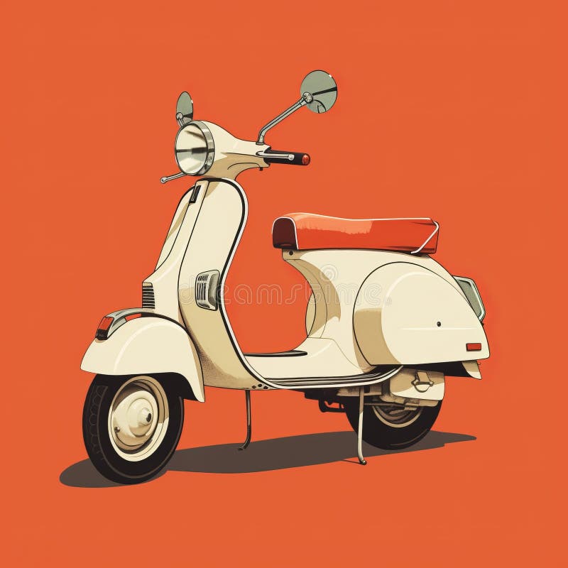 Vintage Motorcycle Ad Posters with Classic Italian Style Designs Stock ...