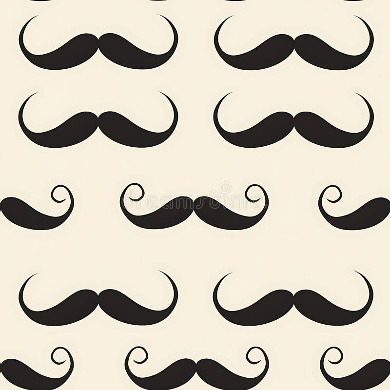 Vintage Inspired Moustache Repeating Pattern Stock Illustration ...