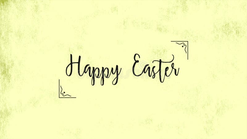 Vintage-inspired Happy Easter Written in Cursive on Distressed Yellow ...