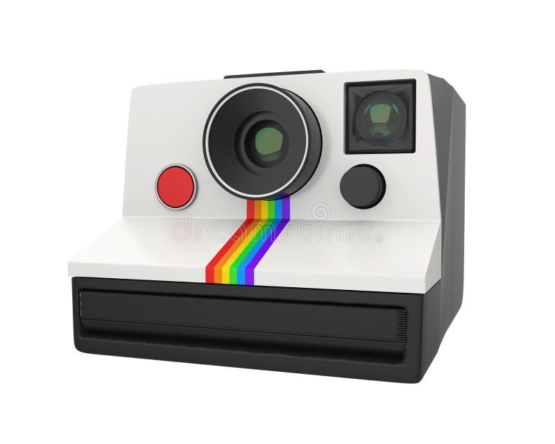 Vintage Instant Camera Isolated Stock Illustration - Illustration of ...