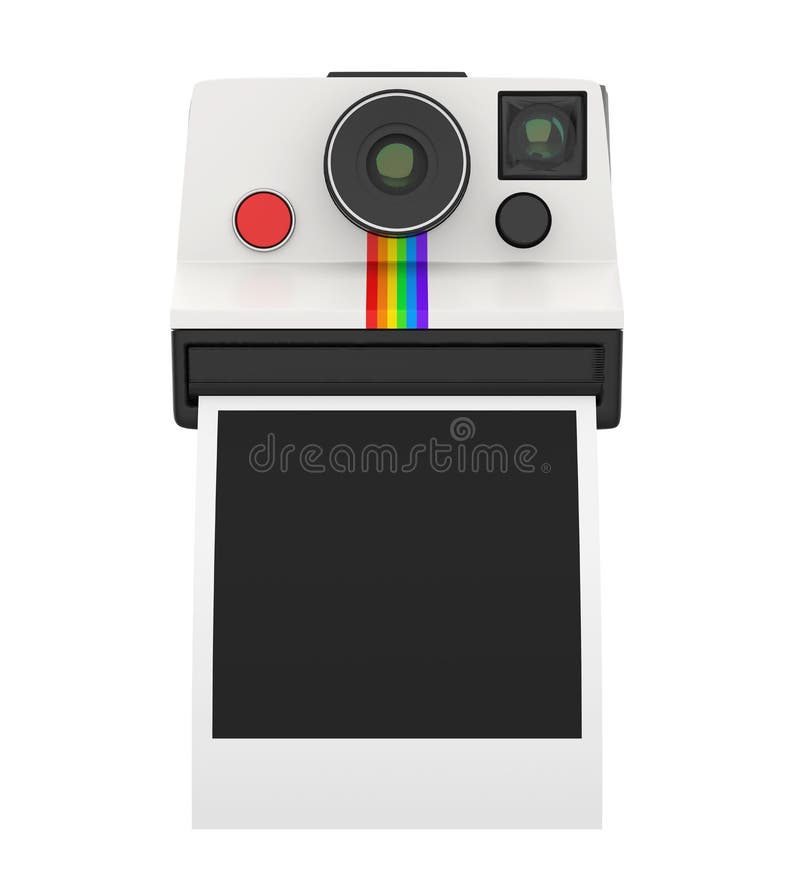 Vintage Instant Camera Isolated Stock Illustration - Illustration of ...