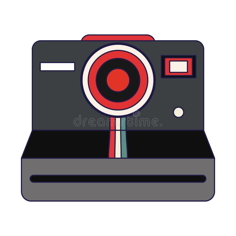 Vintage Instant camera stock vector. Illustration of motion - 136720259