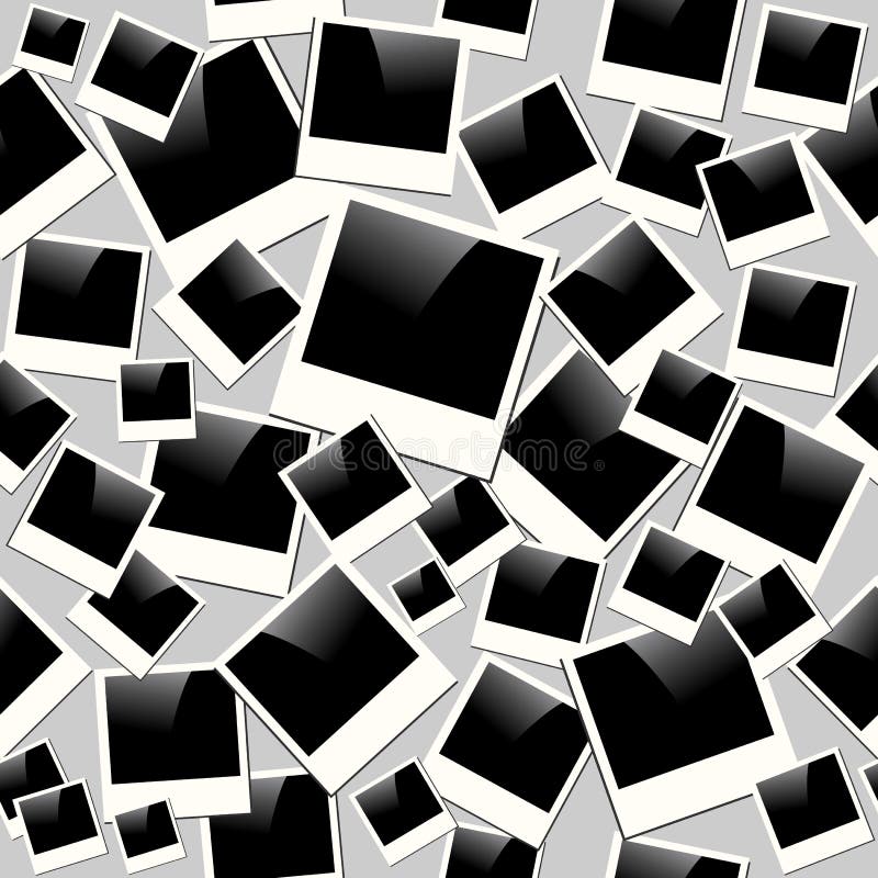Vintage Instant Photo Frames Seamless Pattern Background EPS10 F Stock ...