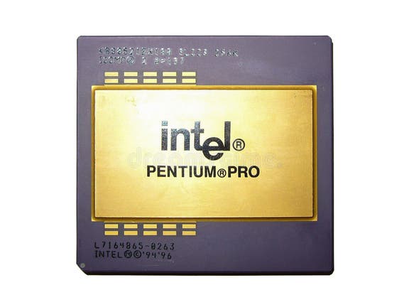 Vintage Intel Pentium Pro Processor Editorial Stock Image - Image of ...