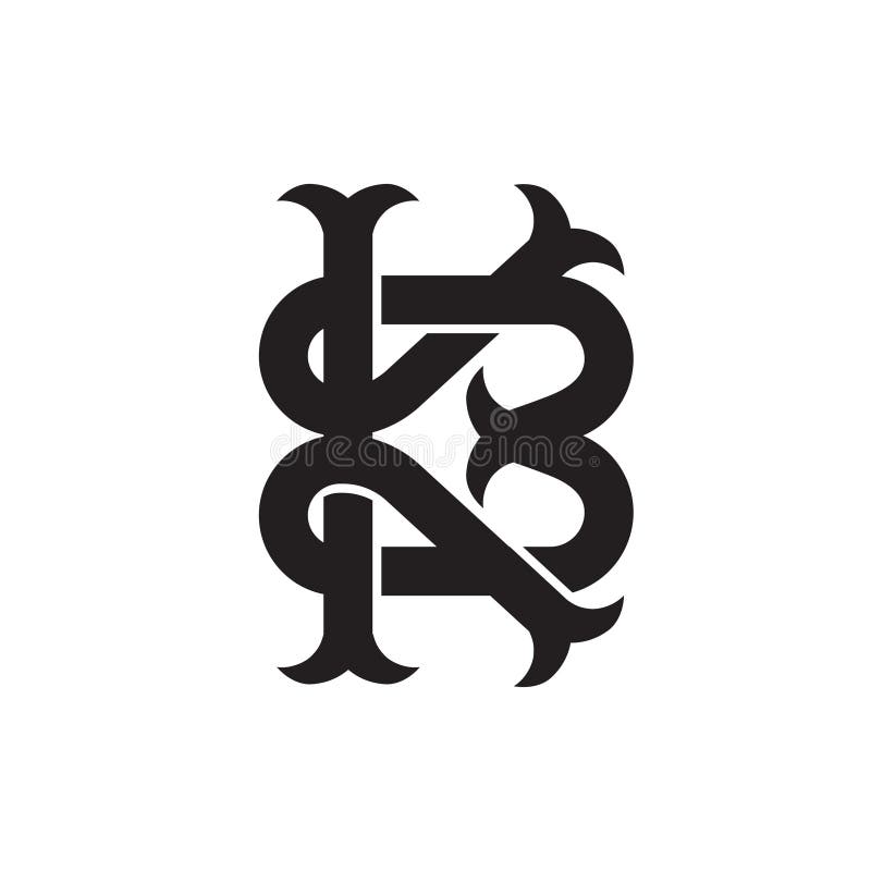 Vintage Interlocking Monogram Initial Letter JR Vector Stock Vector ...