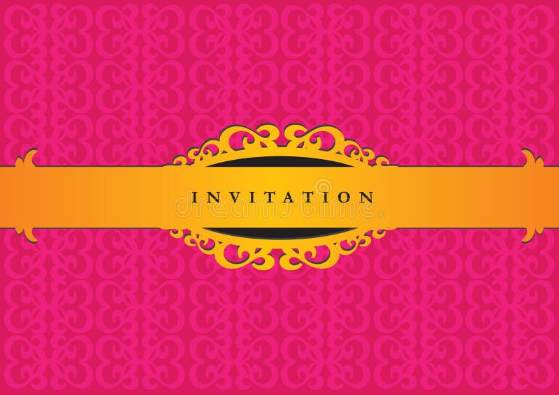 Vintage invitation card stock vector. Illustration of calligraphic ...