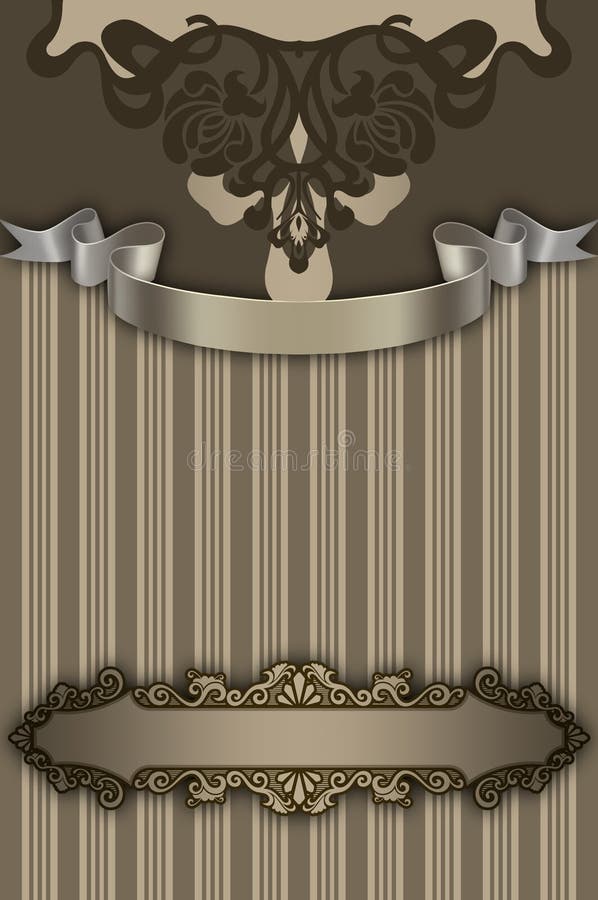 Vintage Invitation Card Design. Stock Illustration - Illustration of ...