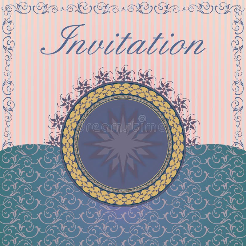 Vintage invitation card stock vector. Illustration of tenderness - 30944336