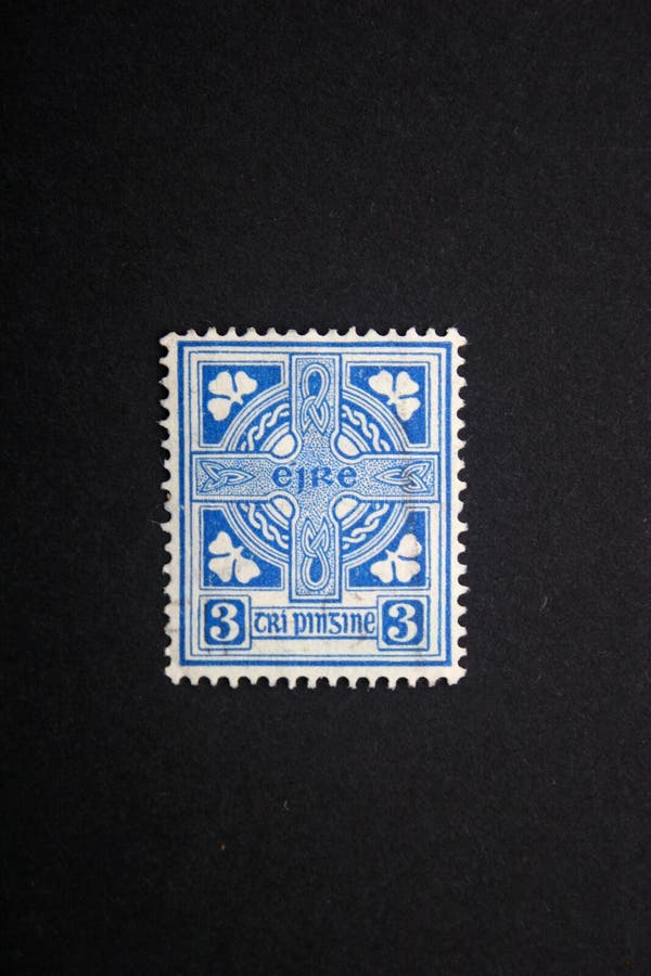 Vintage Irish stamp editorial image. Image of portrait - 12199870