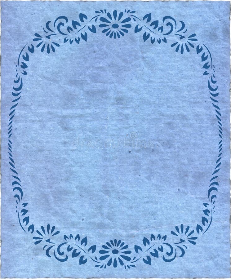 Vintage Isolated Old Retro Blue Paper Texture Stock Illustration ...