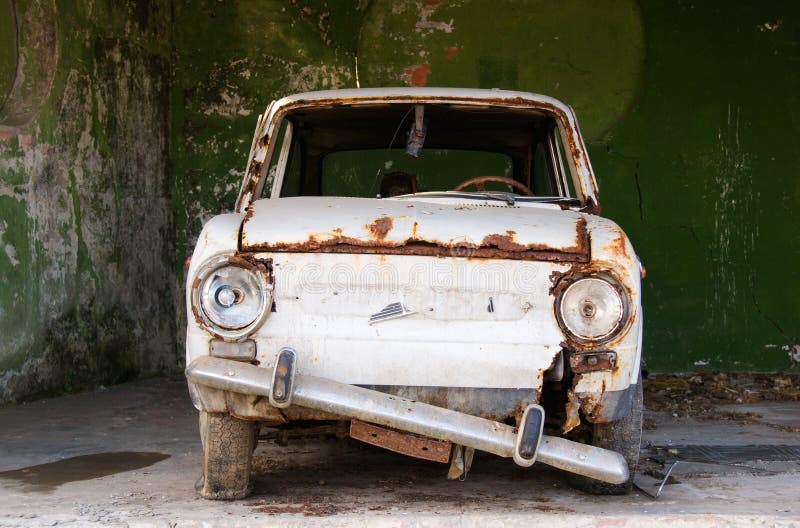 Old rusty car stock photo. Image of material, damaged - 19090434