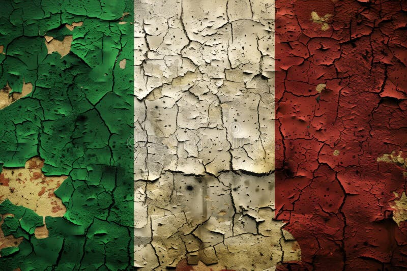 Old and Weathered Italy Flag Stock Illustration - Illustration of aged ...