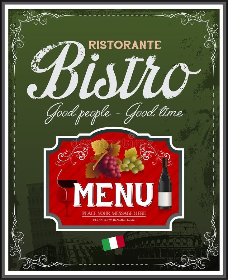Italian Restaurant Menu and Poster Design Stock Vector - Illustration ...