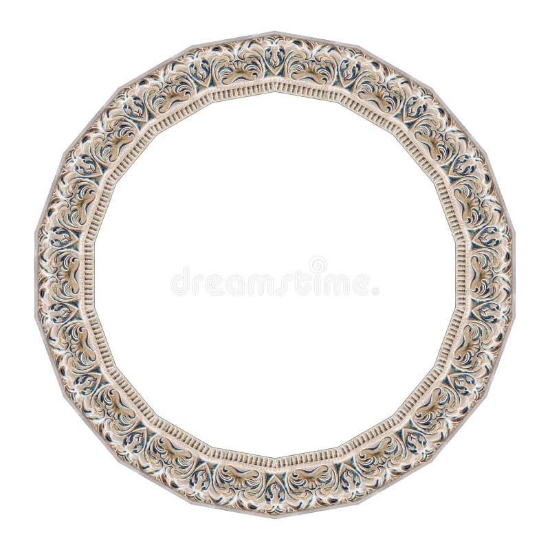 Vintage ivory round frame stock image. Image of baroque - 140025803