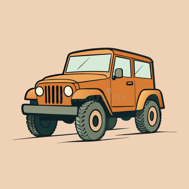 Vintage Background with Classic Jeep Vector Design Stock Vector ...