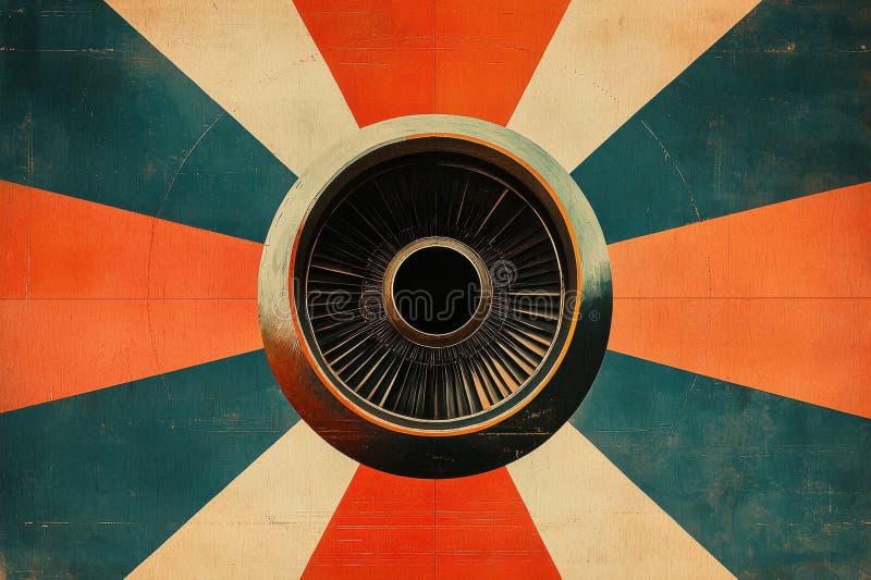 Vintage Jet Engine with Rustic Backdrop for Aviation Enthusiasts Stock ...