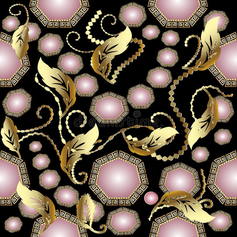 Modern Geometric Greek Seamless Pattern. Vector Gold Meander Background ... Modern Geometric Greek Seamless Pattern. Vector Gold Meander Background ...