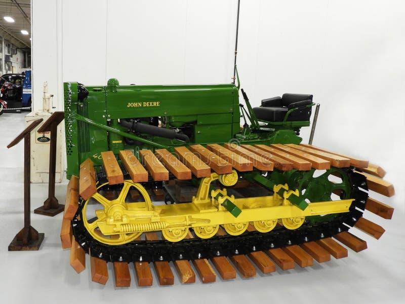 Vintage 1955 John Deere 40C Swamp Tractor with Wood Slats Editorial ...