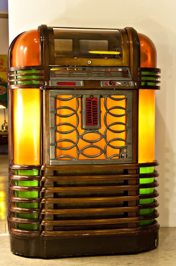 Vintage juke box stock image. Image of black, radio, seats - 20261225
