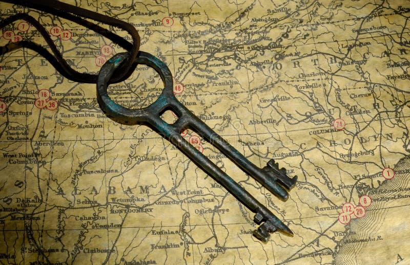 Vintage Key stock image. Image of parchment, chest, antique - 1327559