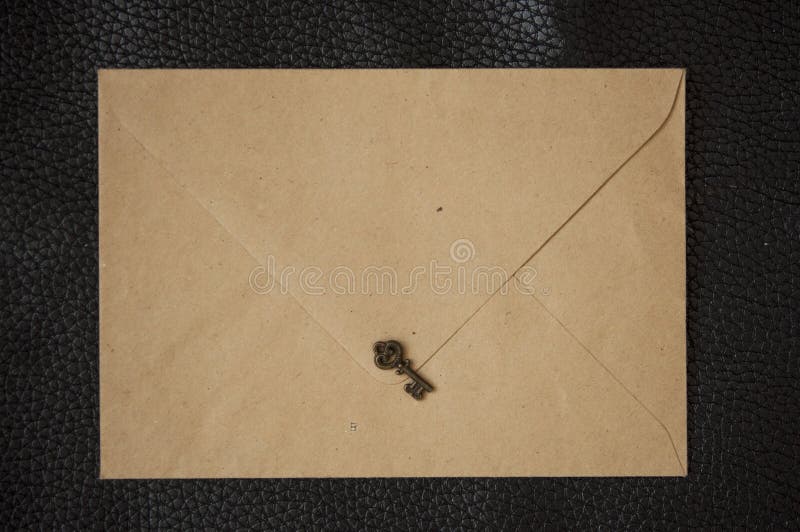 Vintage Key and Envelope for Letters Stock Photo - Image of symbol ...