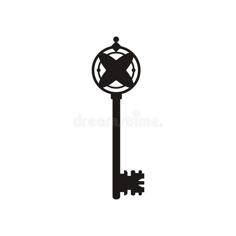 Vintage key logo stock illustration. Illustration of abstract - 124918096