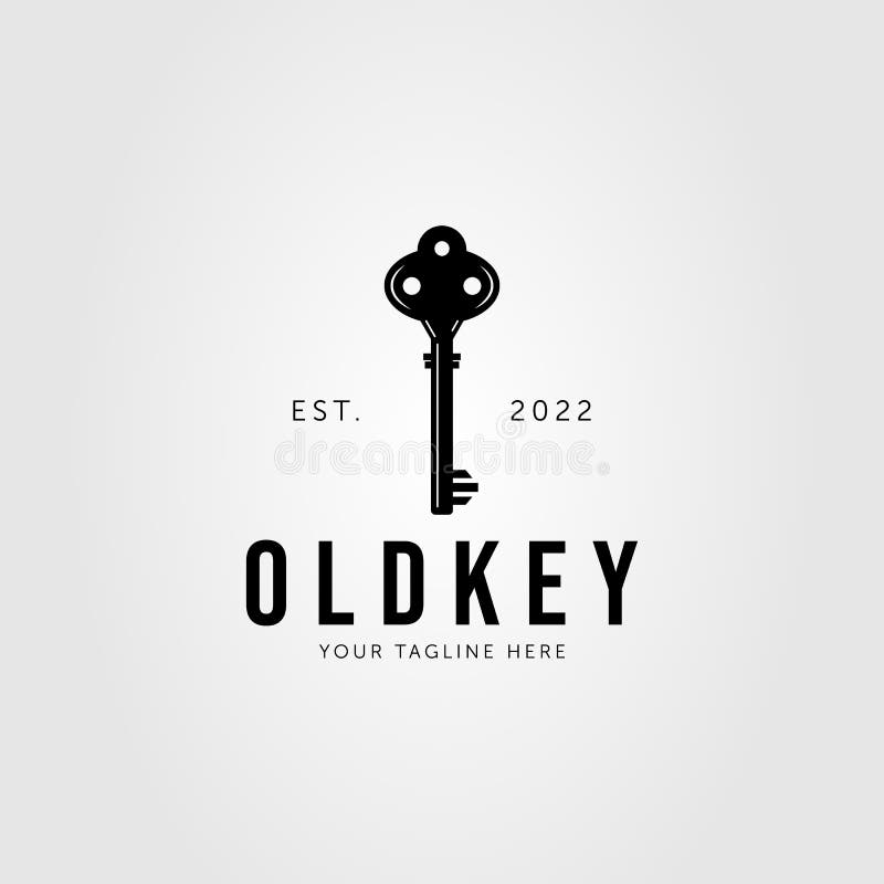 Vintage Key and Old Lock Logo Vector Illustration Design.. Stock ...