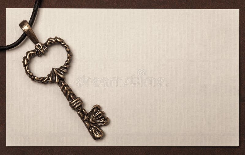 Vintage Key and Paper Texture Background Stock Image - Image of paper ...