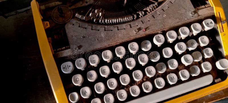 Vintage Keyboard Manual Typewriter Header. Stock Photo - Image of keys ...